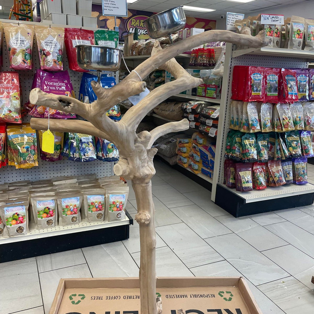 A & E Brand Java Wood Tree Stand - Large AE250L – Exotic Bird Shop